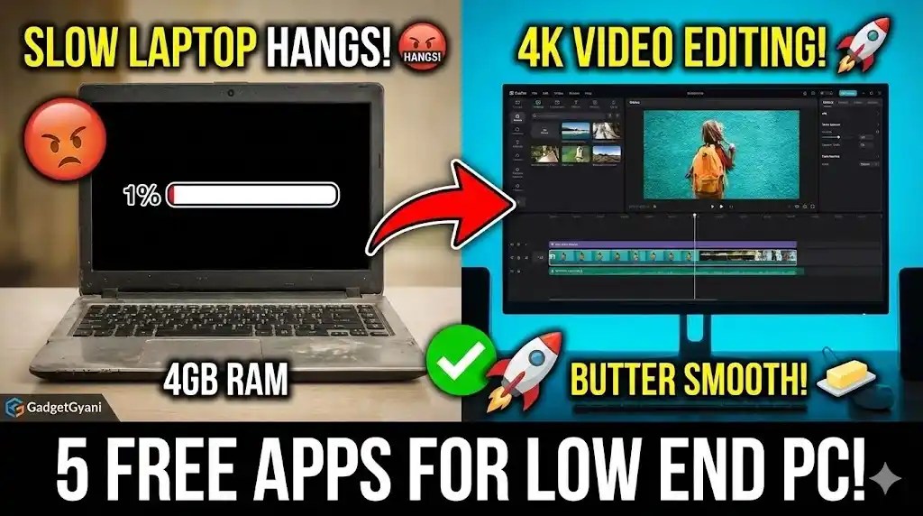 5 Best Video Editing Apps for PC (Low End) : Free & No Watermark